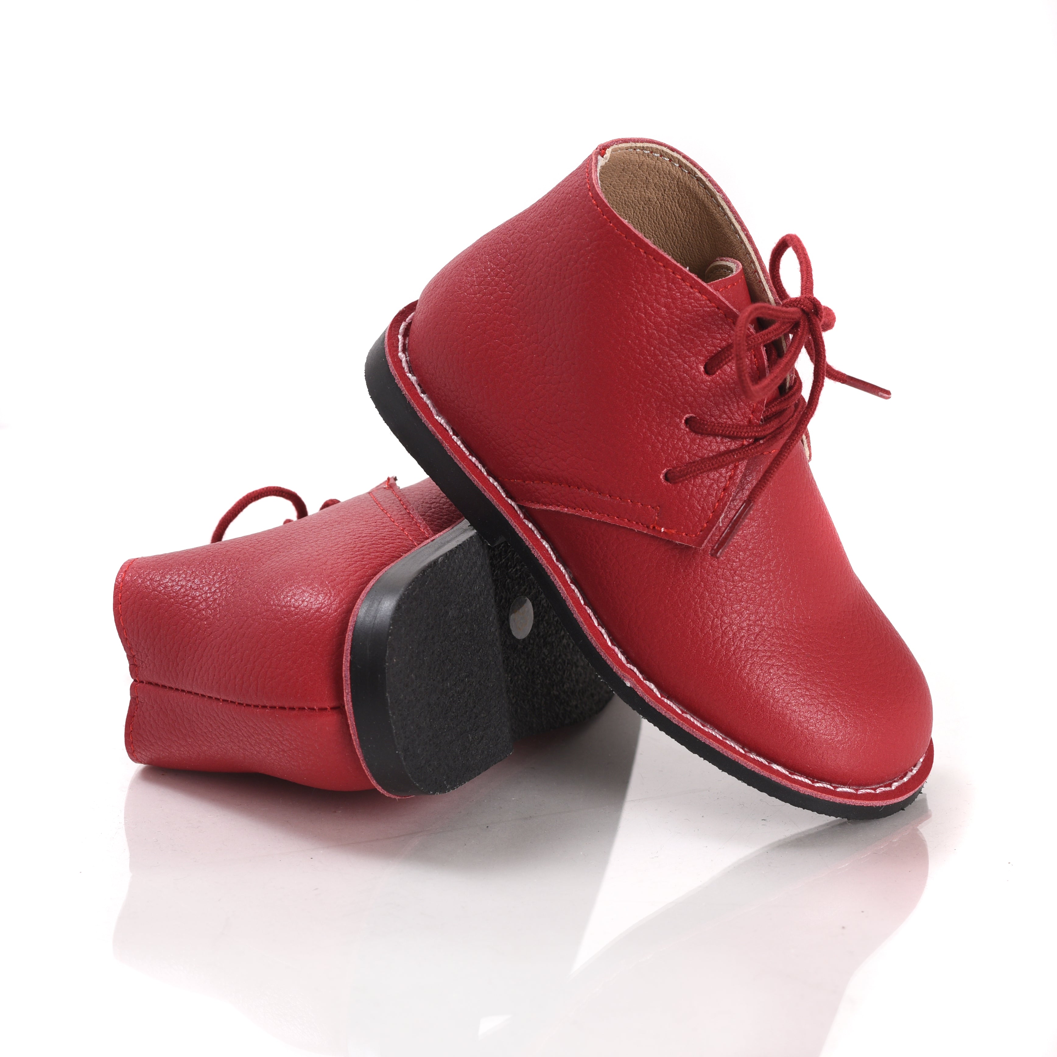 Red Lace-up Bootie – En Pointe Shoes